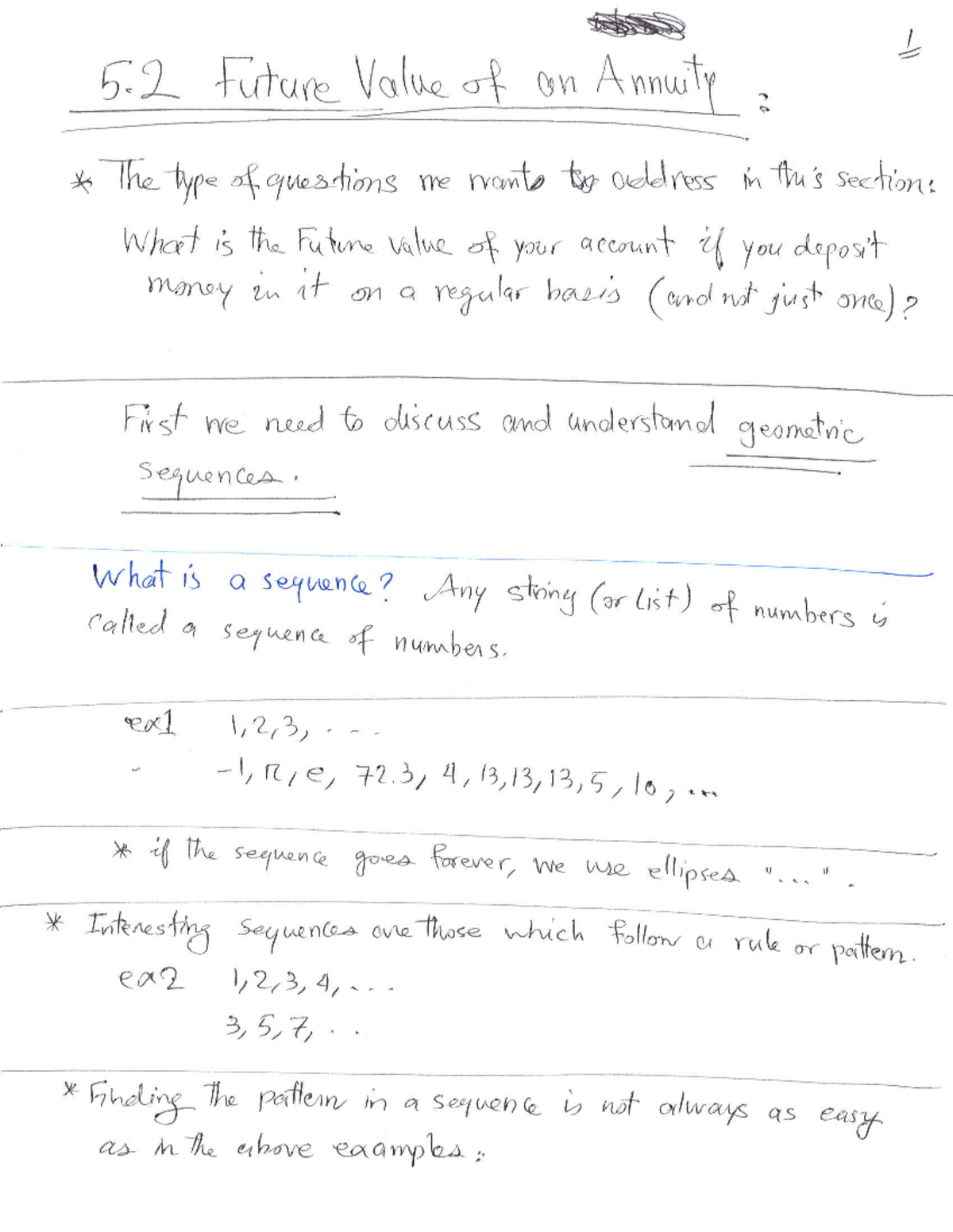 Finite - lecture 2 handwritten notes - MATH 1100 - Studocu