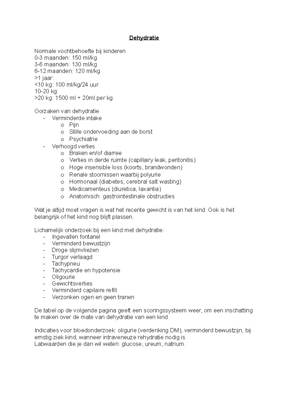 VVV Kind dinsdag - Dehydratie Normale vochtbehoefte bij kinderen 0-3 ...