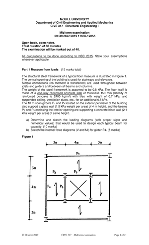 Assignment 3 - Deflection of points (virtual work method and method of casteglianos), Influence ...