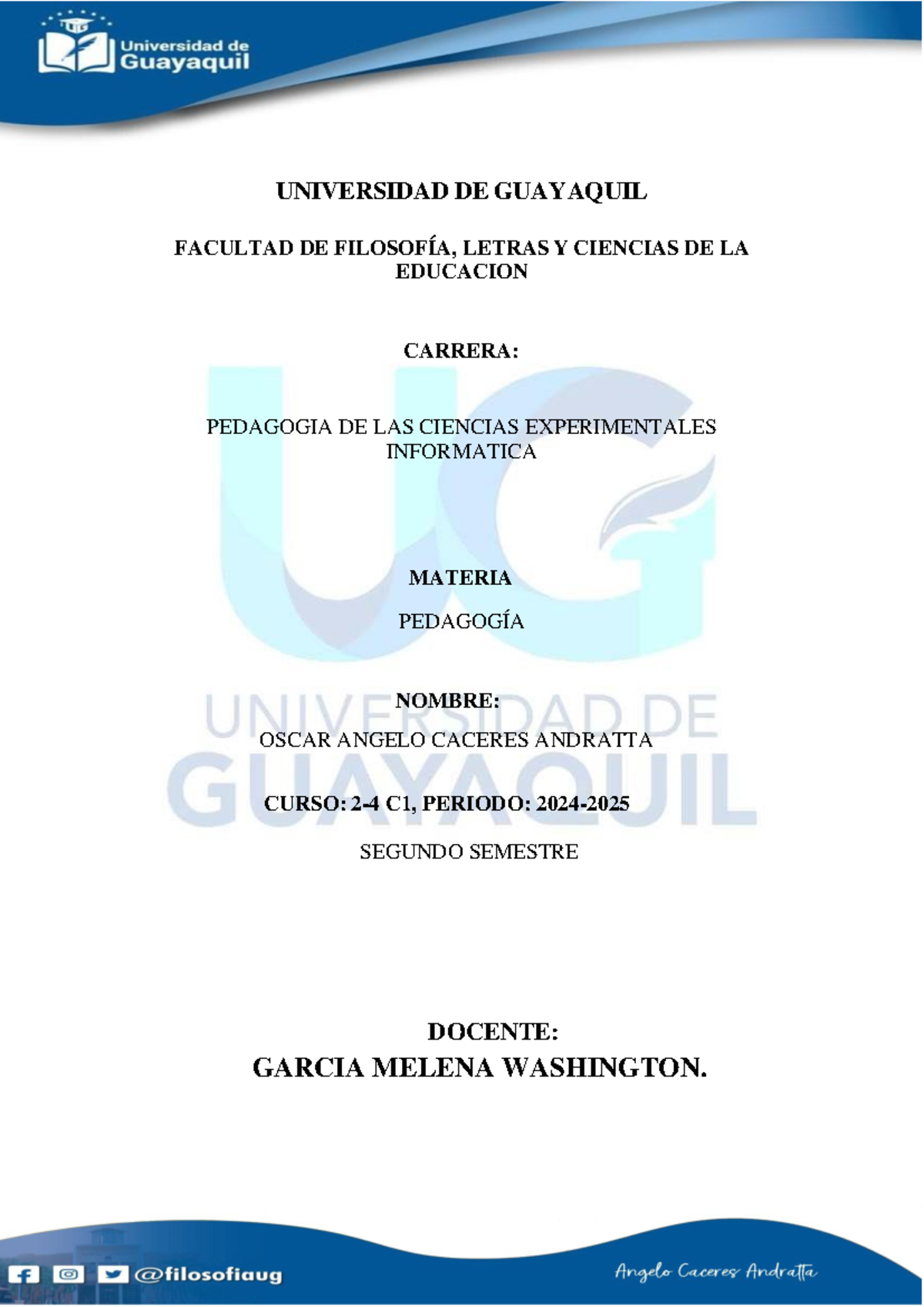 LA Pedagogia Contemporanea segun 3 autores - CARRERA: PEDAGOGÍA NOMBRE ...