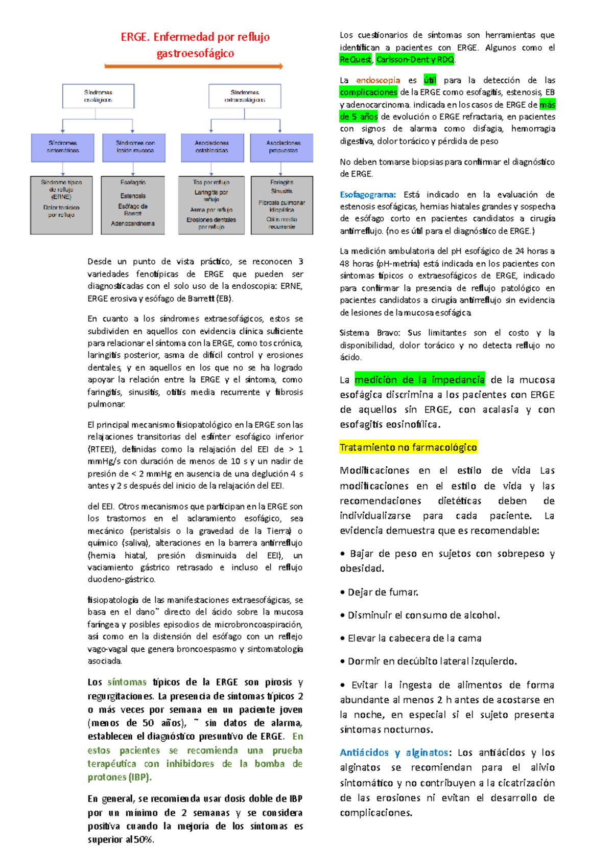 ERGE - apunte - ERGE. Enfermedad por reflujo gastroesofágico Desde un ...