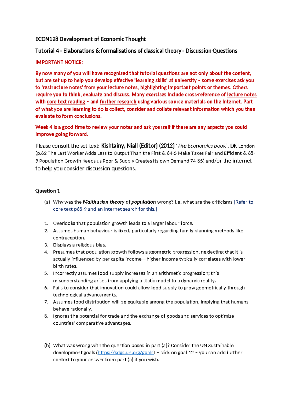 ECON128 tutorial 4 Copia - ECON128 Development of Economic Thought ...