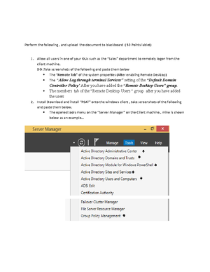 Lab 7 - class work. - The Directory Services (ds) family of commands ...
