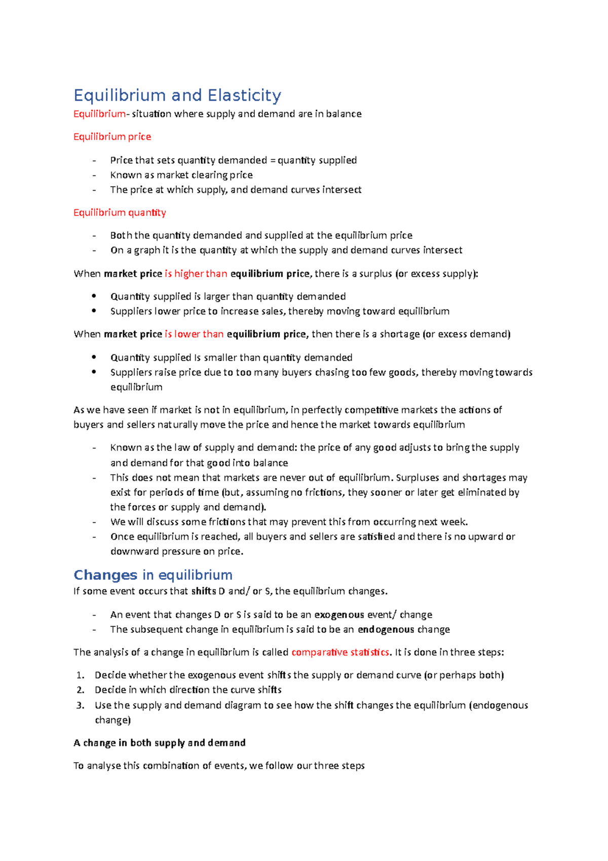 3. Equilibrium Elasticity - Equilibrium and Elasticity Equilibrium ...