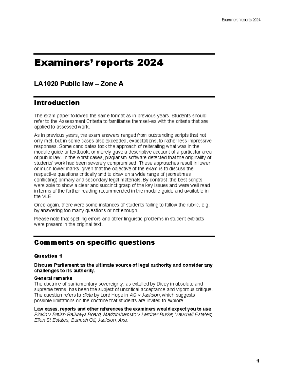 Public-report-2024-A - Examiners’ reports 2024 Examiners’ reports 2024 ...