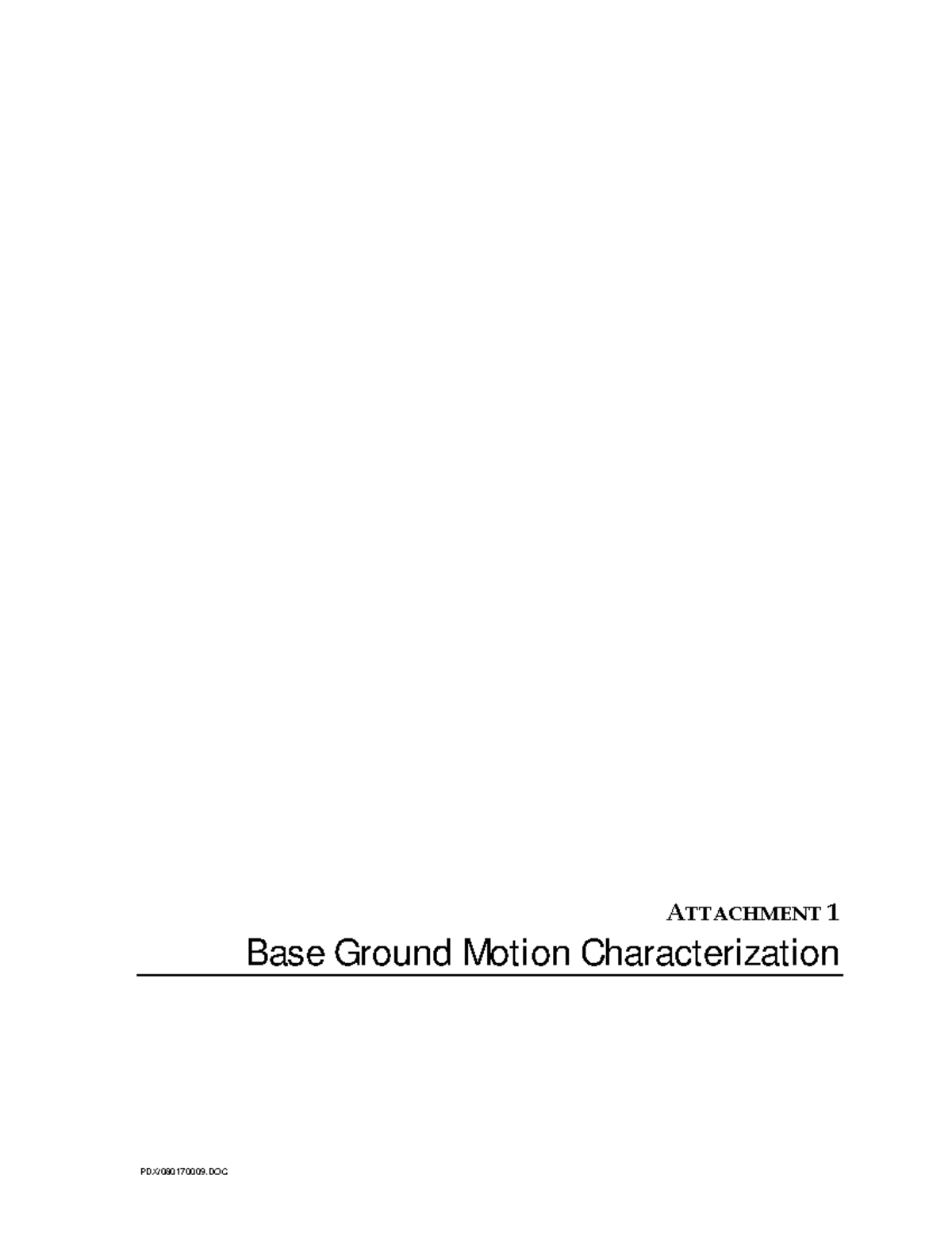 Baserock ground motion CMH2HILL - PDX/080170009 Base Ground Motion ...