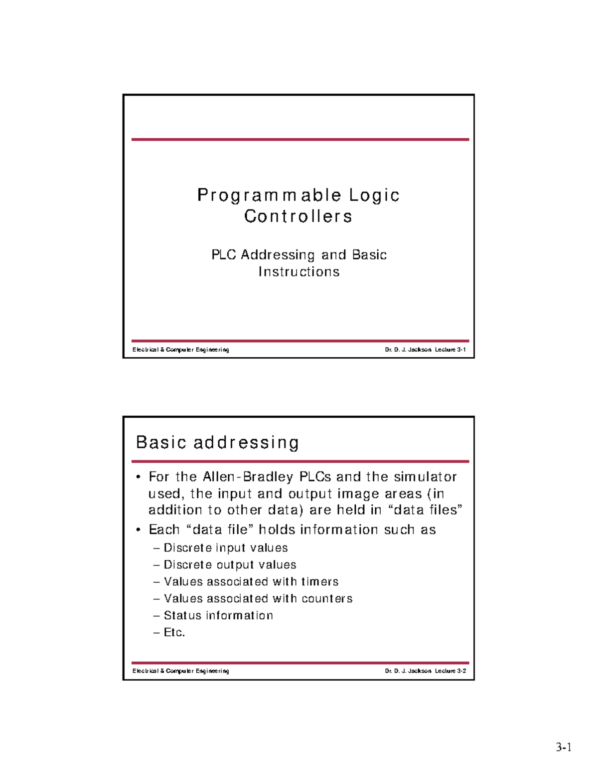 Lec 3 - PLC Addressing and Basic Instructions - Programmable Logic ...