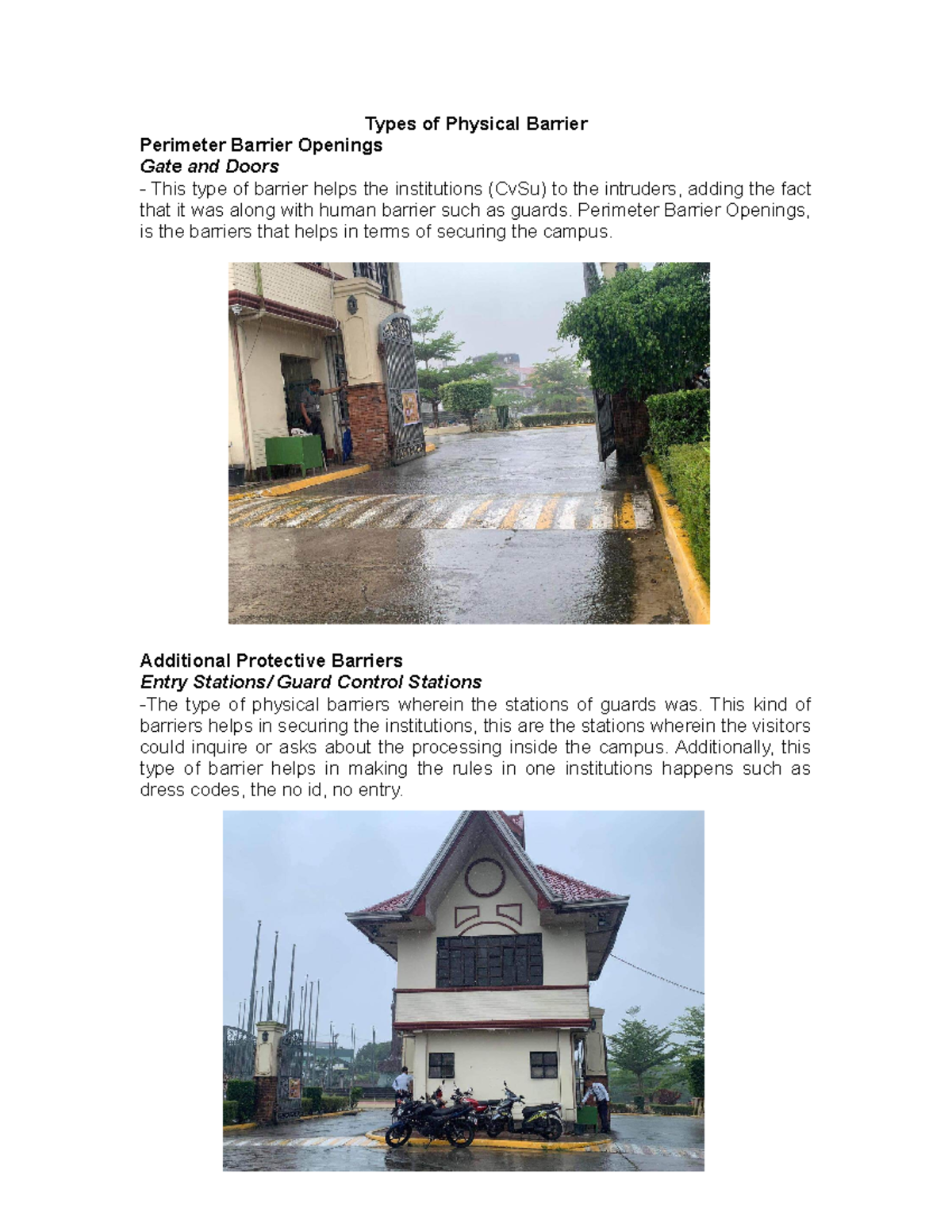 Types of Physical Barrier - Types of Physical Barrier Perimeter Barrier ...