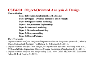 Topic 7 Slide Notes - CSE4201: Object-Oriented Analysis & Design - Page ...