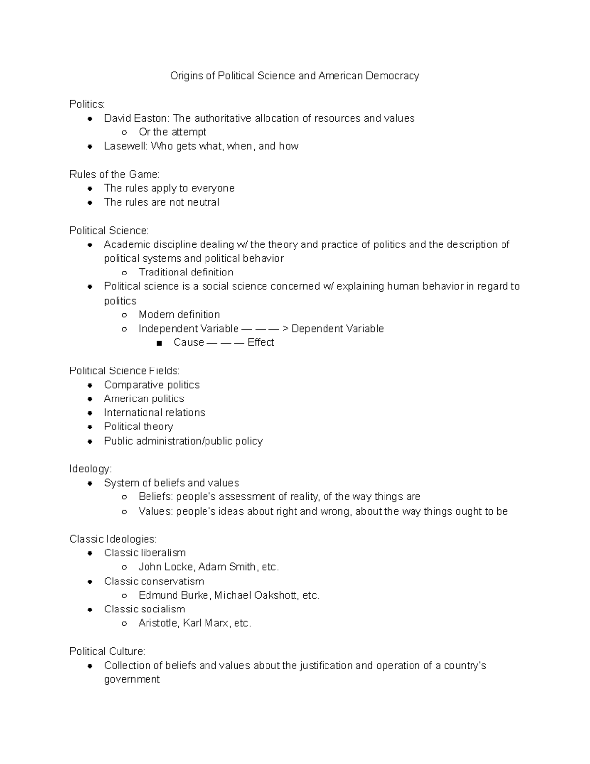 Origins of Political Science and American Democracy - Origins of ...
