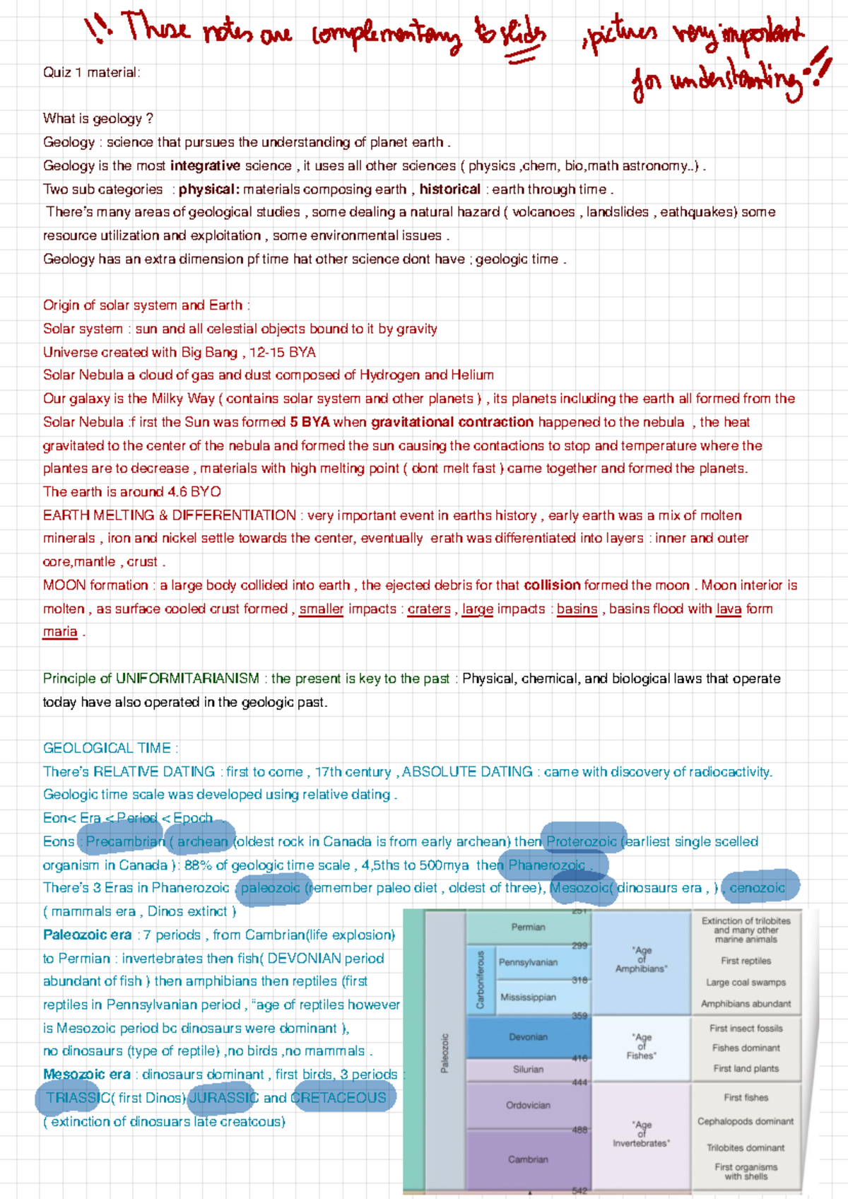 Geology notes up to structural geology - Quiz 1 material: What is ...