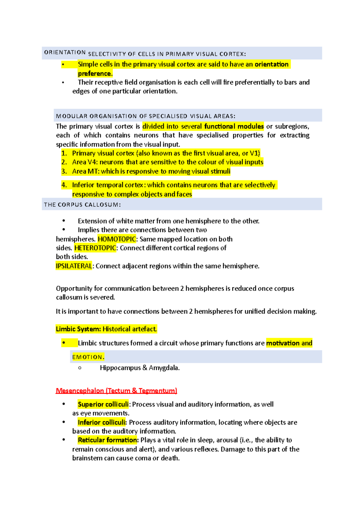 Tut 7 - Tut 7 - ORIENTATION SELECTIVITY OF CELLS IN PRIMARY VISUAL ...