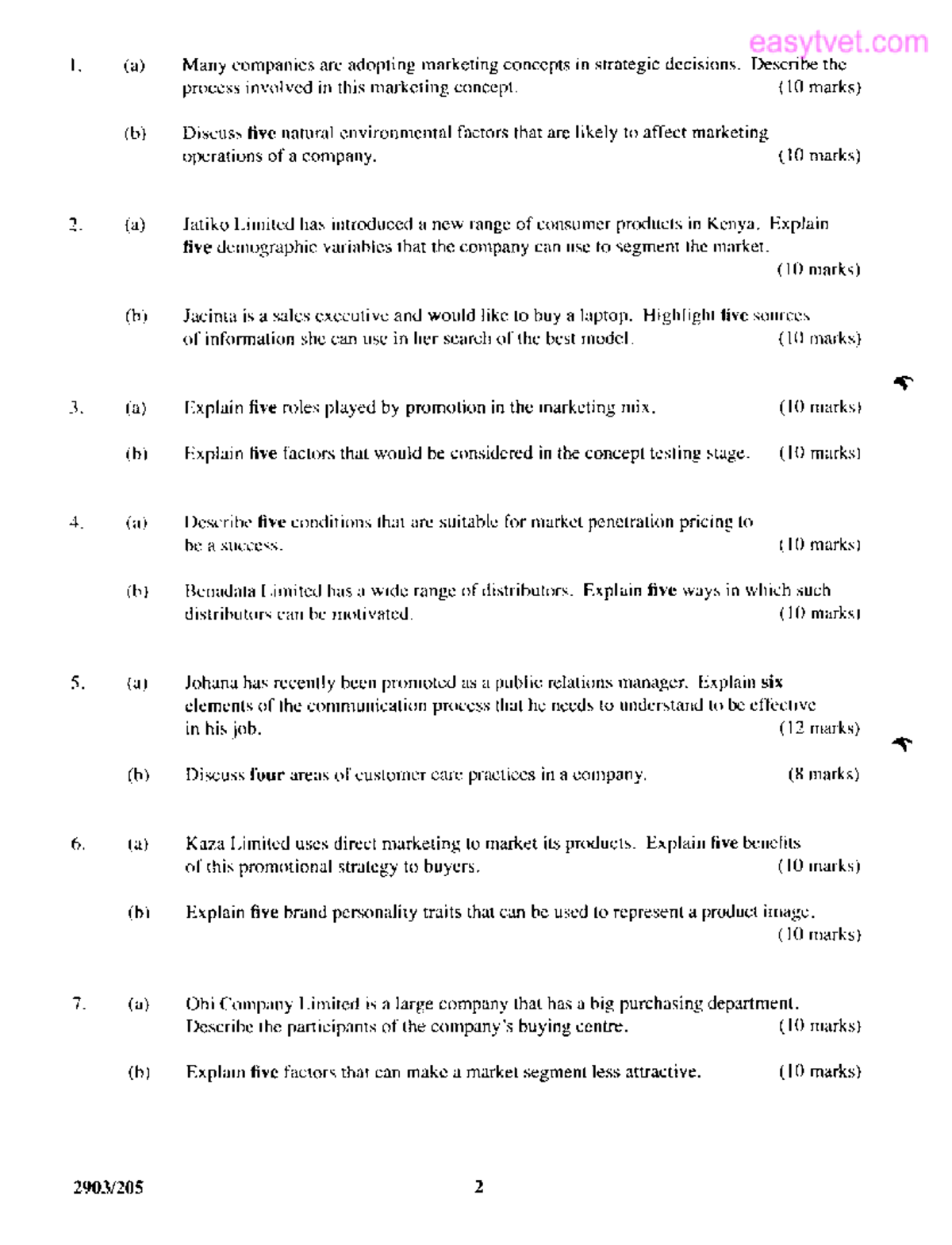 2013 july PMKT merged - REVISION PAST PAPERS - Business Management ...