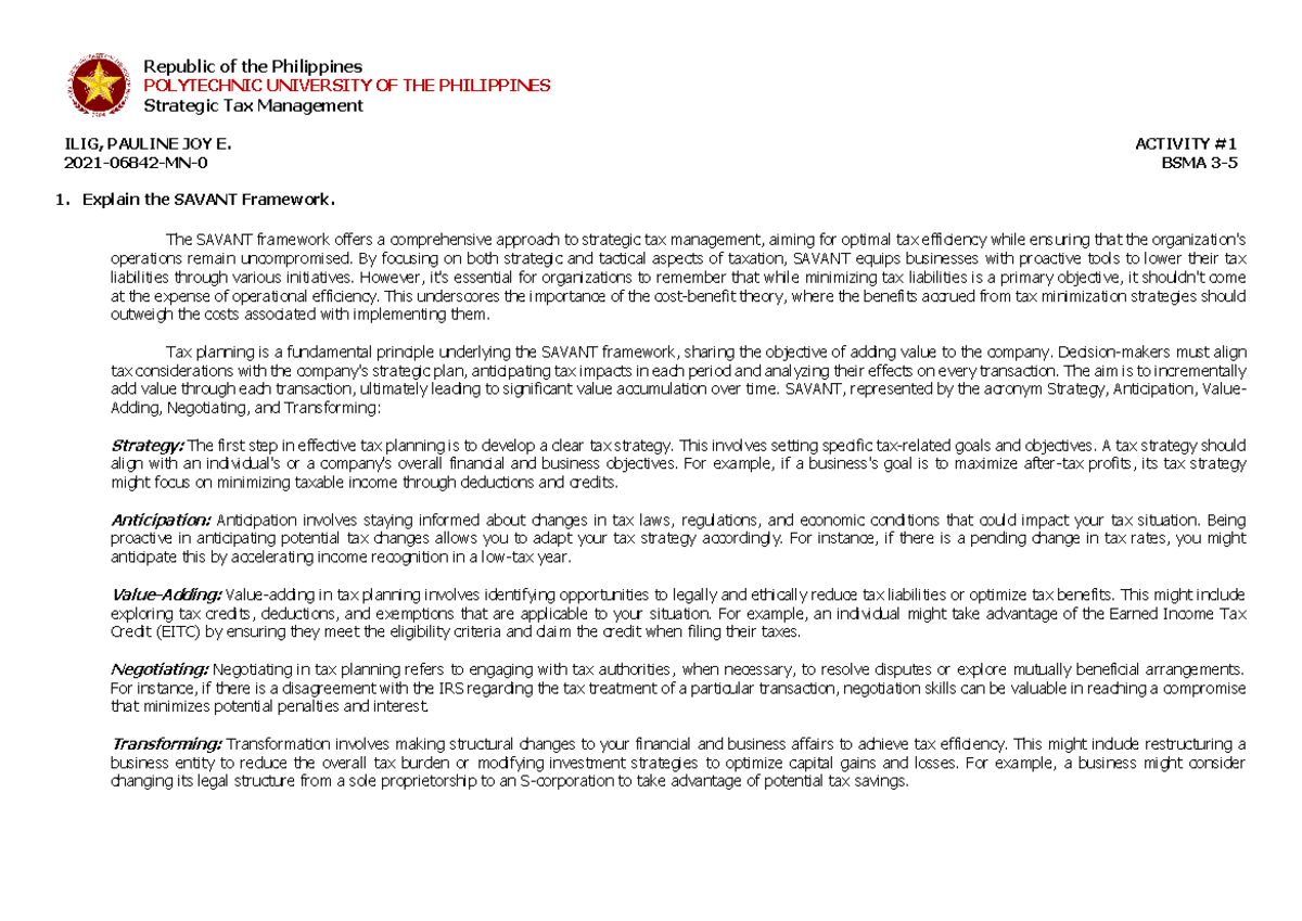 BSMA 3-5 Activity-1 - POLYTECHNIC UNIVERSITY OF THE PHILIPPINES ...