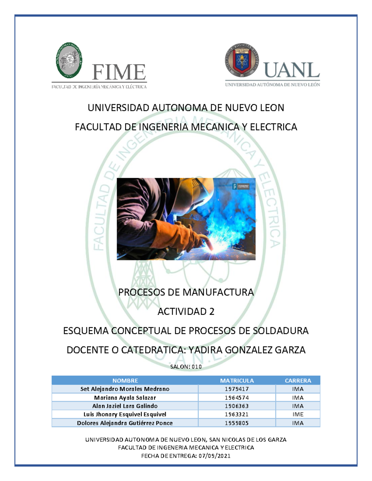 Actividad 2 Procesos DE Manufactura - UANL - Studocu