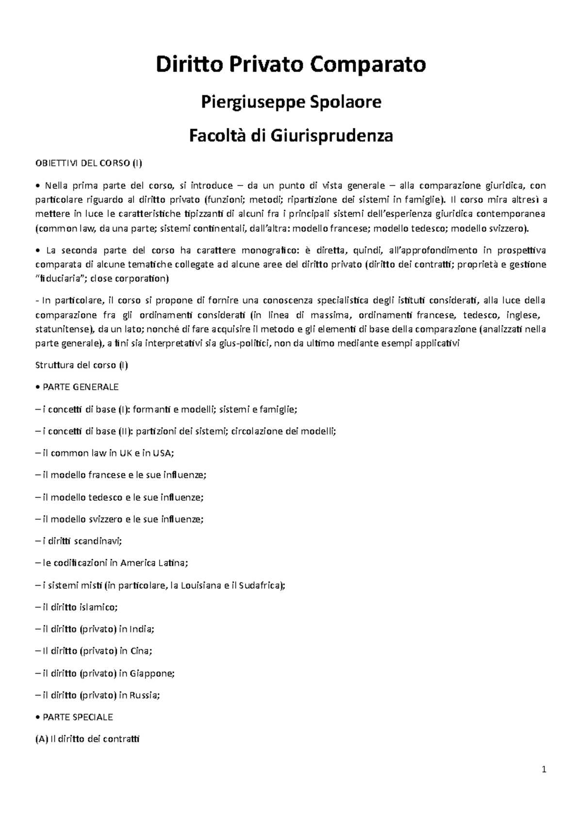 Diritto Privato Comparato - Diritto Privato Comparato Piergiuseppe ...