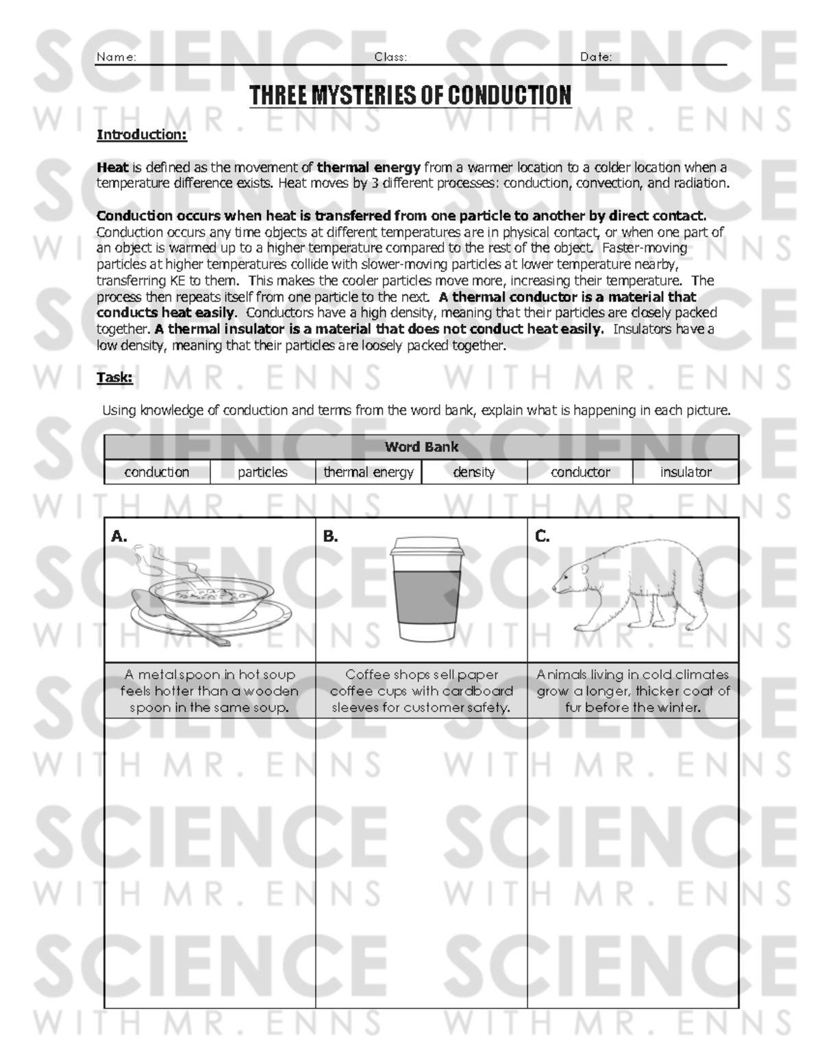 WSMysteriesof Conduction Convection Radiation Preview - THREE MYSTERIES ...