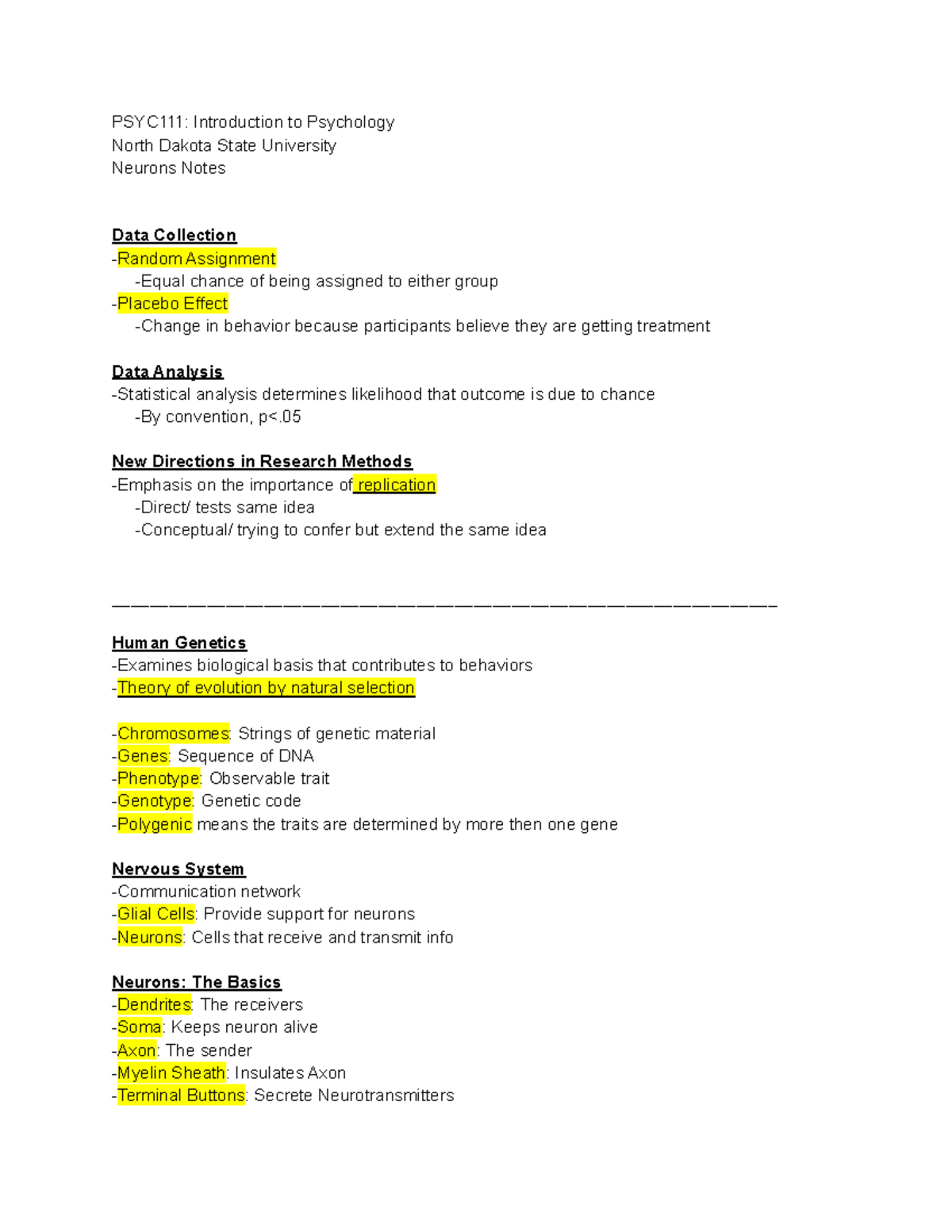 Neurons Psychology - Parts of a neuron and the functions of each part ...