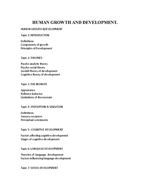 Human growth and Development (4)-1-1-1 - HUMAN GROWTH AND DEVELOPMENT ...