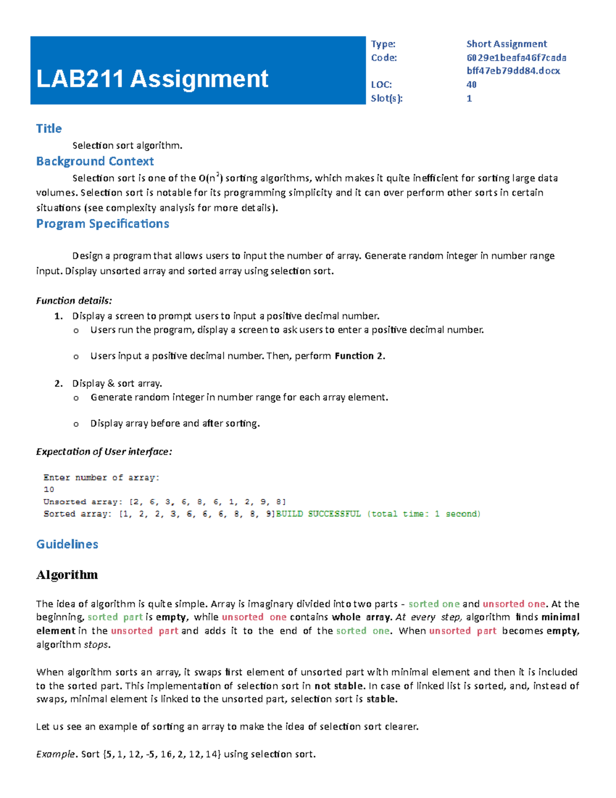 J1 - đâsdasdsd - LAB211 Assignment Type: Short Assignment Code ...