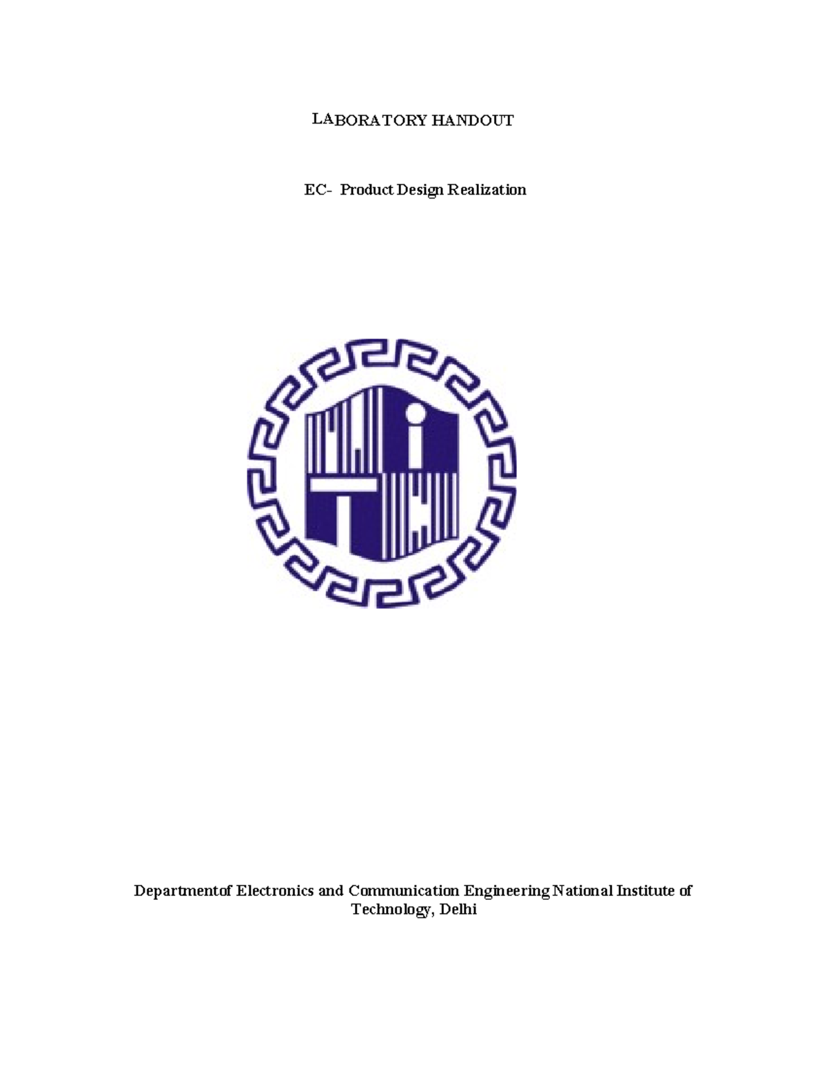 BEEE Lab Manual - LABORATORY HANDOUT EC- Product Design Realization ...