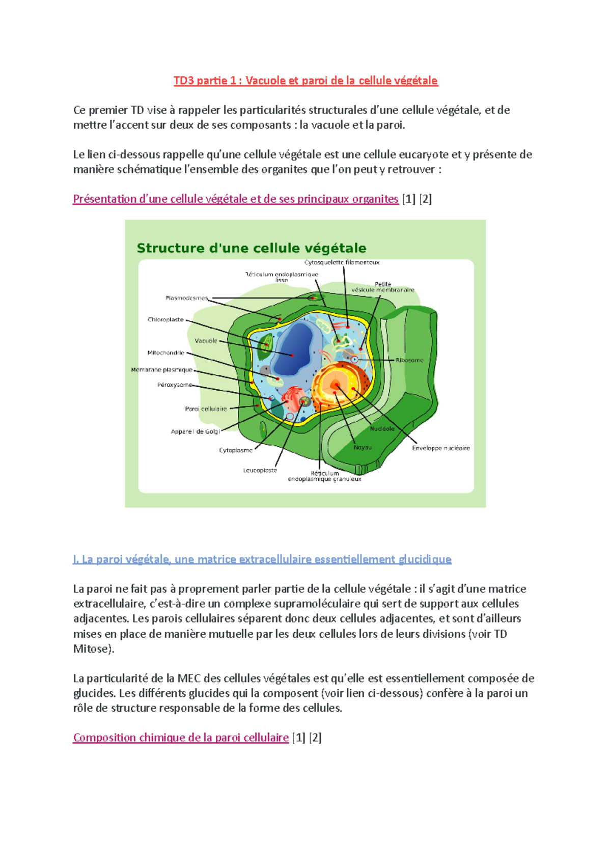 TD3 partie 1 : Vacuole et paroi de la cellule végétale - Le lien ci ...