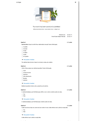 4-1 Quiz - DAD-220-T4749 Intro to Struct Database Env 24EW4 1-3 ...