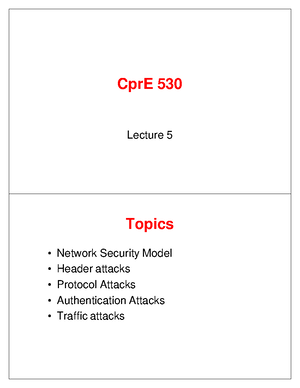 Lec10 - lecture 10 notes - CprE 530 Lecture 10 Topics • 1. Addressing ...