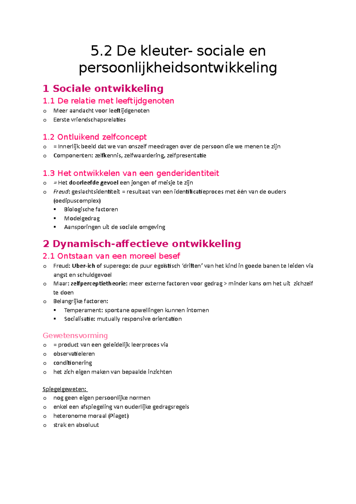 5.2 Kleuter- sociale en persoonlijkheidsontwikkeling - 5 De kleuter ...