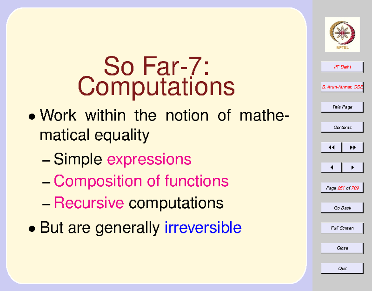 Introduction to Computer Science-26 - IIT Delhi S. Arun-Kumar, CSE ...