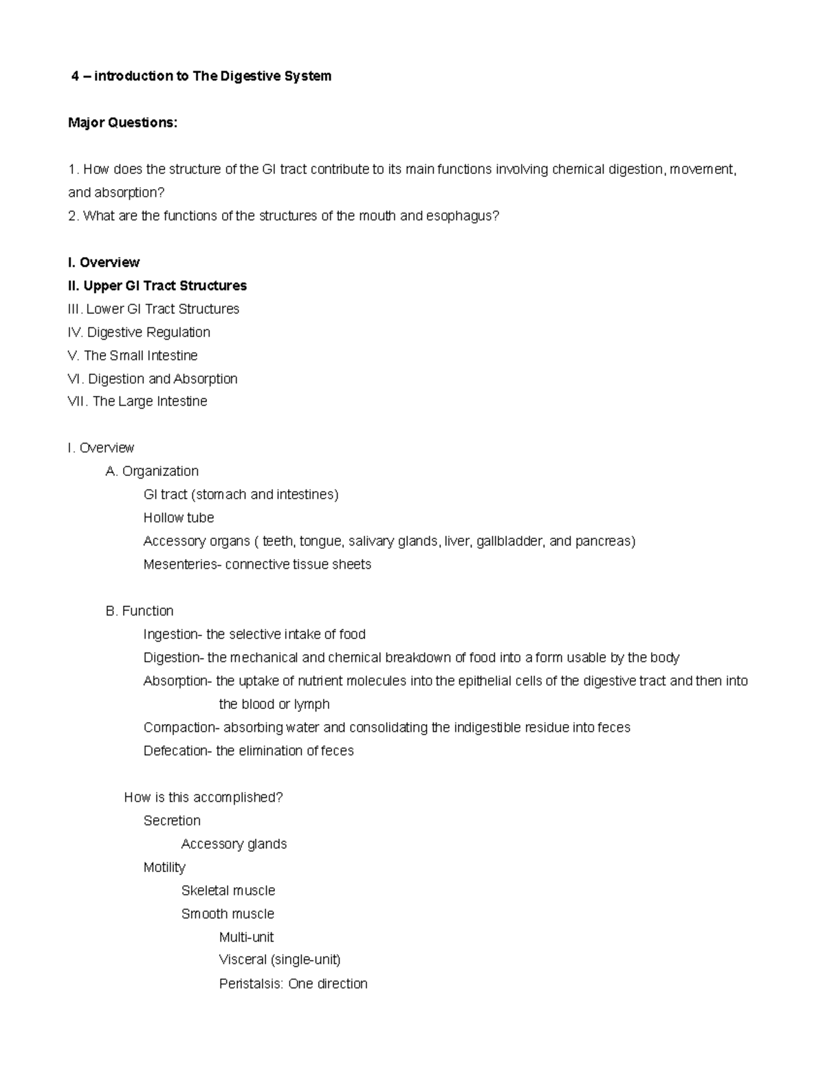 Introduction to the Digestive System - 4 – introduction to The ...