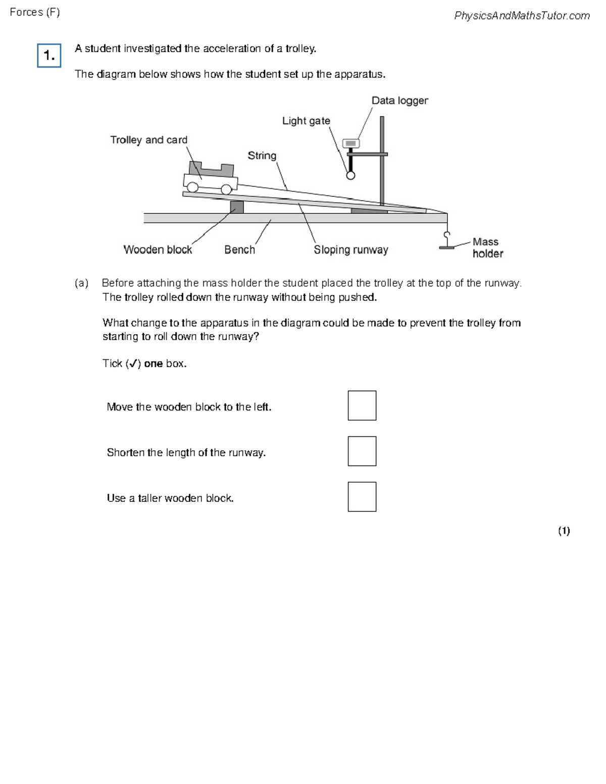Forces (F) QP - physics revision for homework and labs and test - A ...