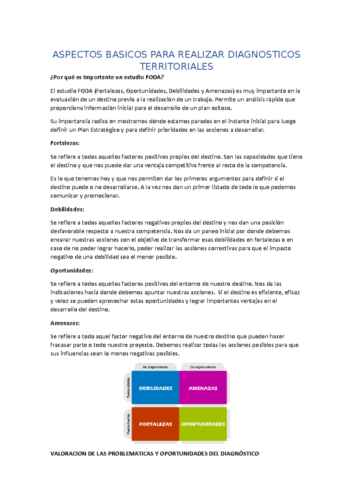 Aspectos Basicos PARA Realizar Diagnosticos Territoriales- Diagramacion ...