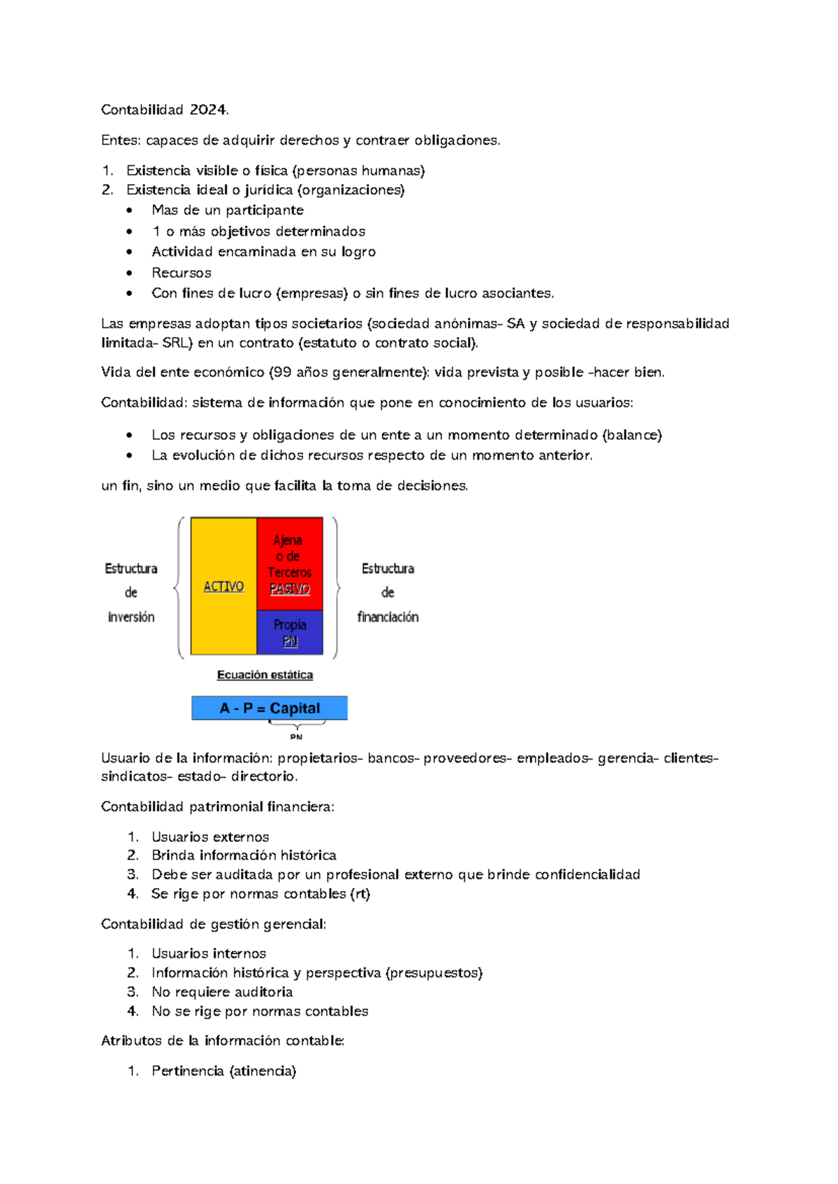 Contabilidad 2024 - apuntes - Contabilidad 2024. Entes: capaces de ...