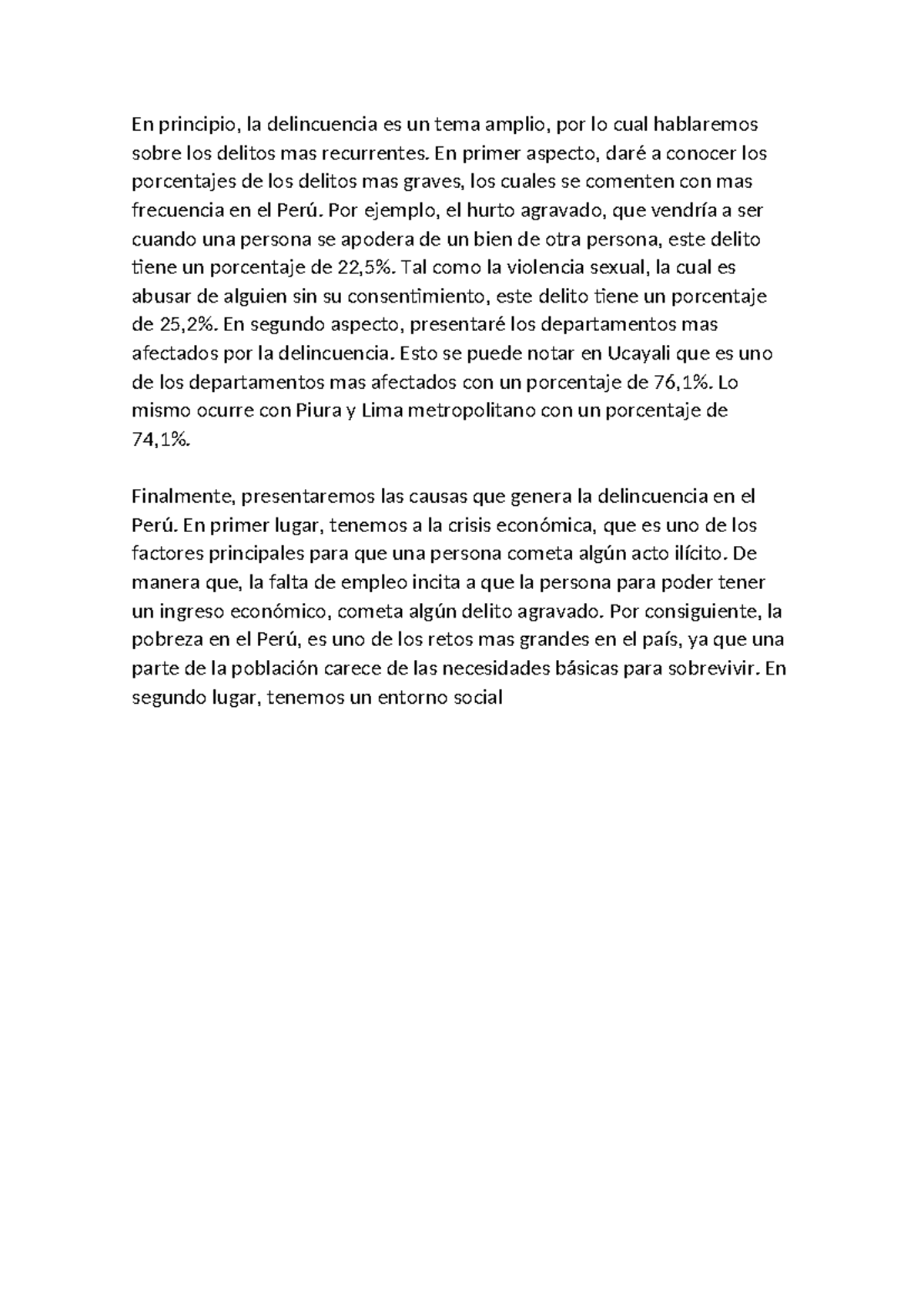 CRT2 Delitos - ASDASDAF - En principio, la delincuencia es un tema ...