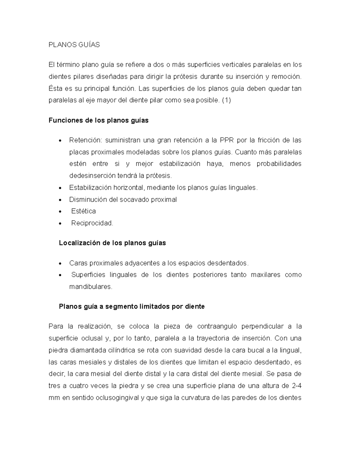 Planos guias en PPR - Resumen - PLANOS GUÍAS El término plano guía se refiere a dos o más - Studocu