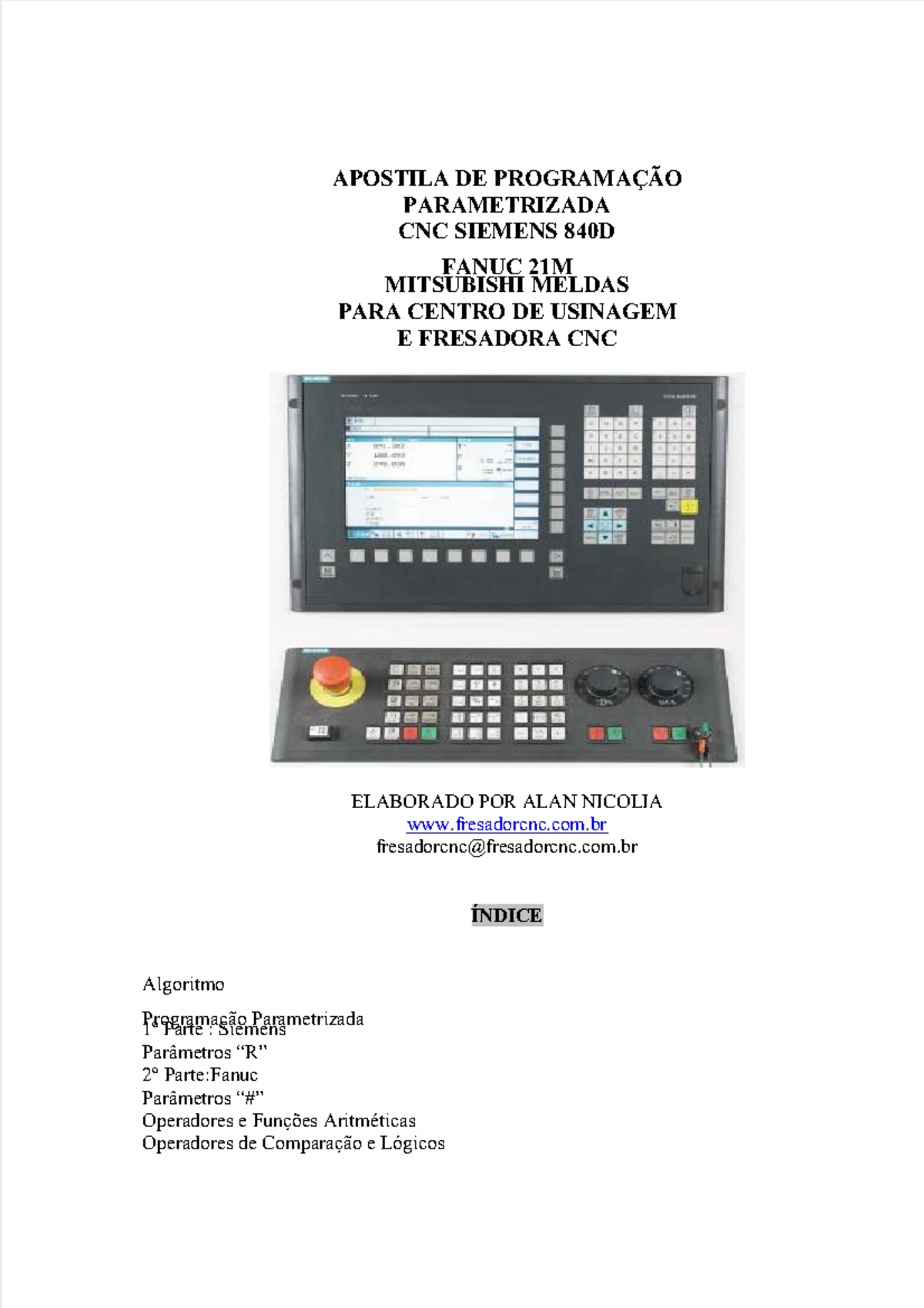 Dokumen - programação cnc - APOSTILA DE PROGRAMAÇÃO PARAMETRIZADA CNC ...
