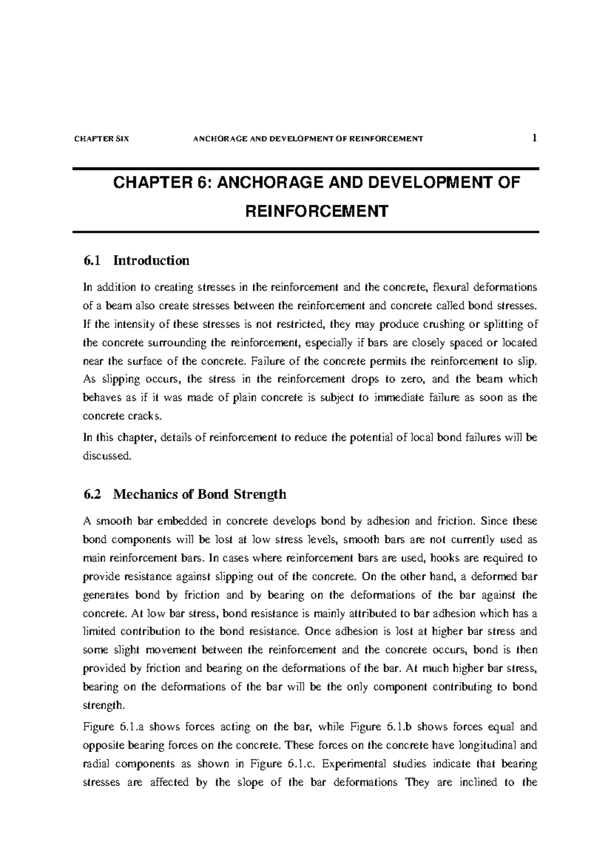 Chapter 6 Anchorage AND Development OF Reinforcements - CHAPTER SIX ...