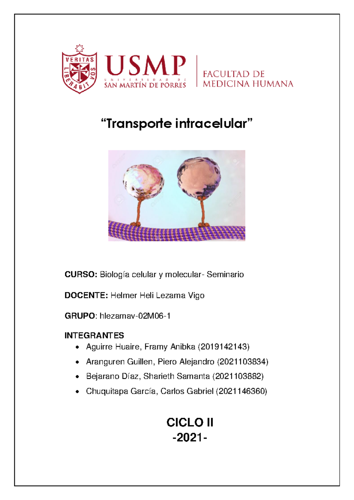 Informe S6 Biología-Seminario Transporte intracelular - “Transporte ...