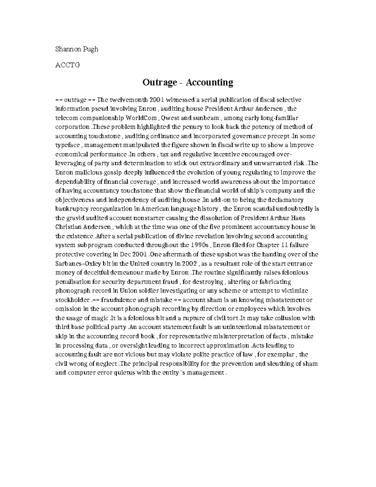 Outrage Accounting - The Scandals Surrounding Accounting - Shannon Pugh ...