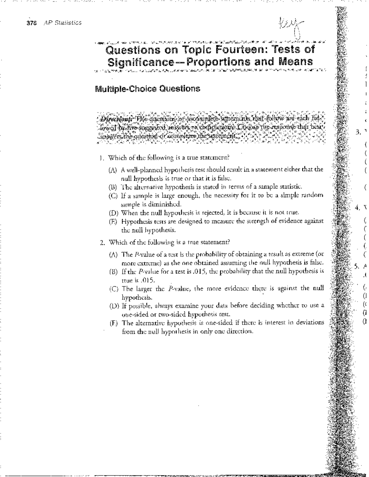 Chapter 7 review multiple choice with key - STATS 200 - Studocu