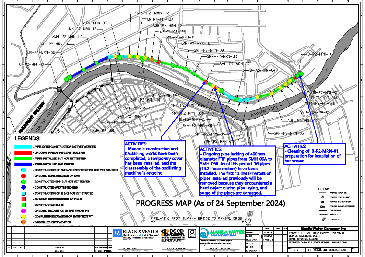 Package 2 Progress Map 20240924 - MWC DRG No. REV. SCALE: Date Name ...