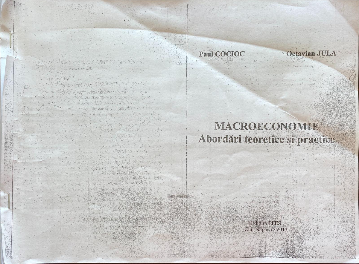 Carte Macro - Ordonata - Macroeconomie - UBB - Studocu