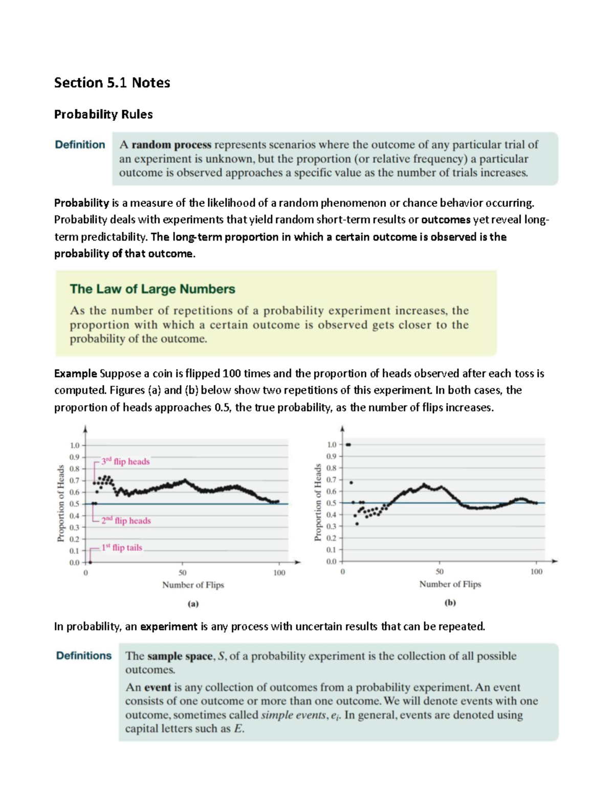 Math 145 Chapter 5 Handouts - Section 5 Notes Probability Rules ...