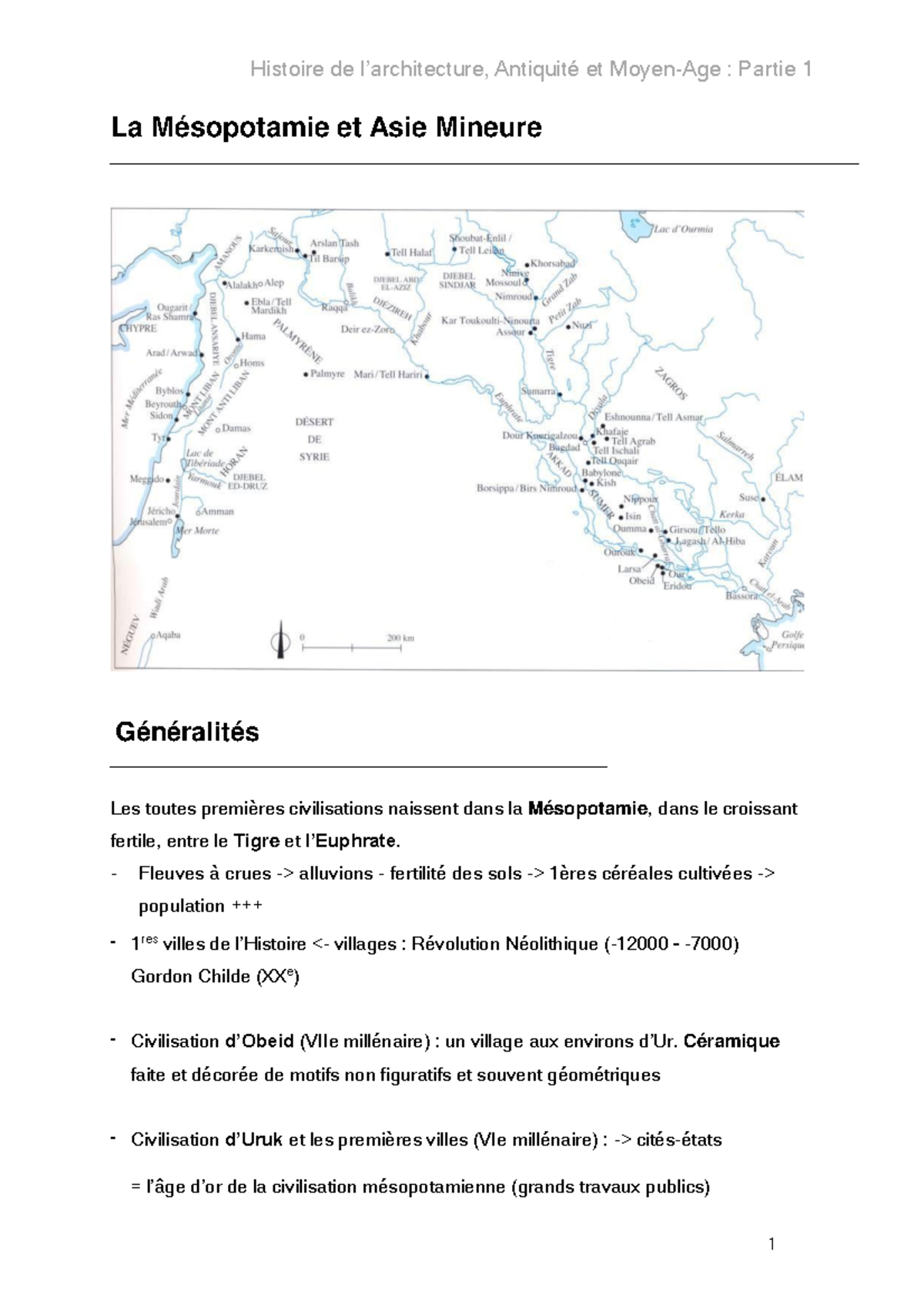Synthèse d'histoire Antiquité - La Mésopotamie et Asie Mineure ...
