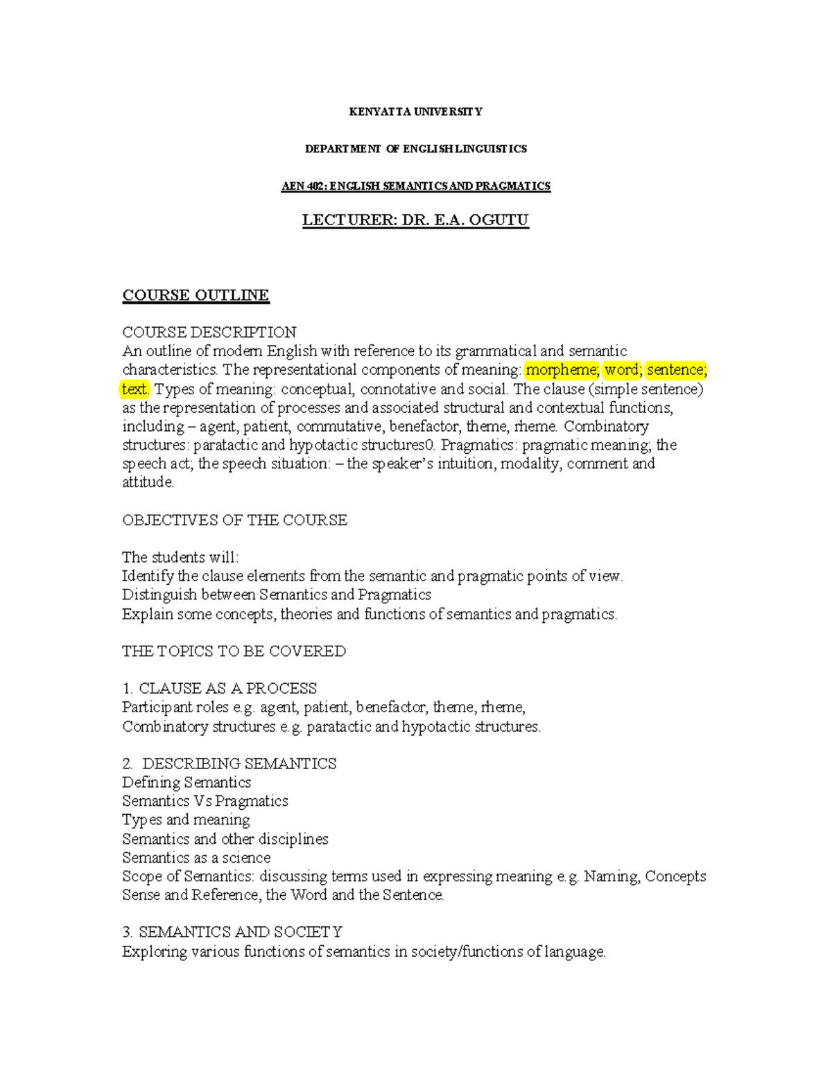 AEN 402 Module combined 2019 - KENYATTA UNIVERSITY TEPARTMENT OF ...