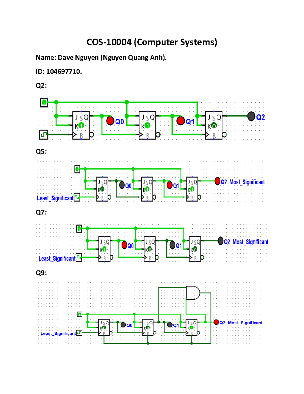 Lab 4 - Lab 04 - COS10004 - COS-10004 (Computer Systems) Name: Dave Nguyen (Nguyen Quang Anh ...