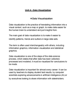 Ai notes - Data Science for Engineers - Studocu