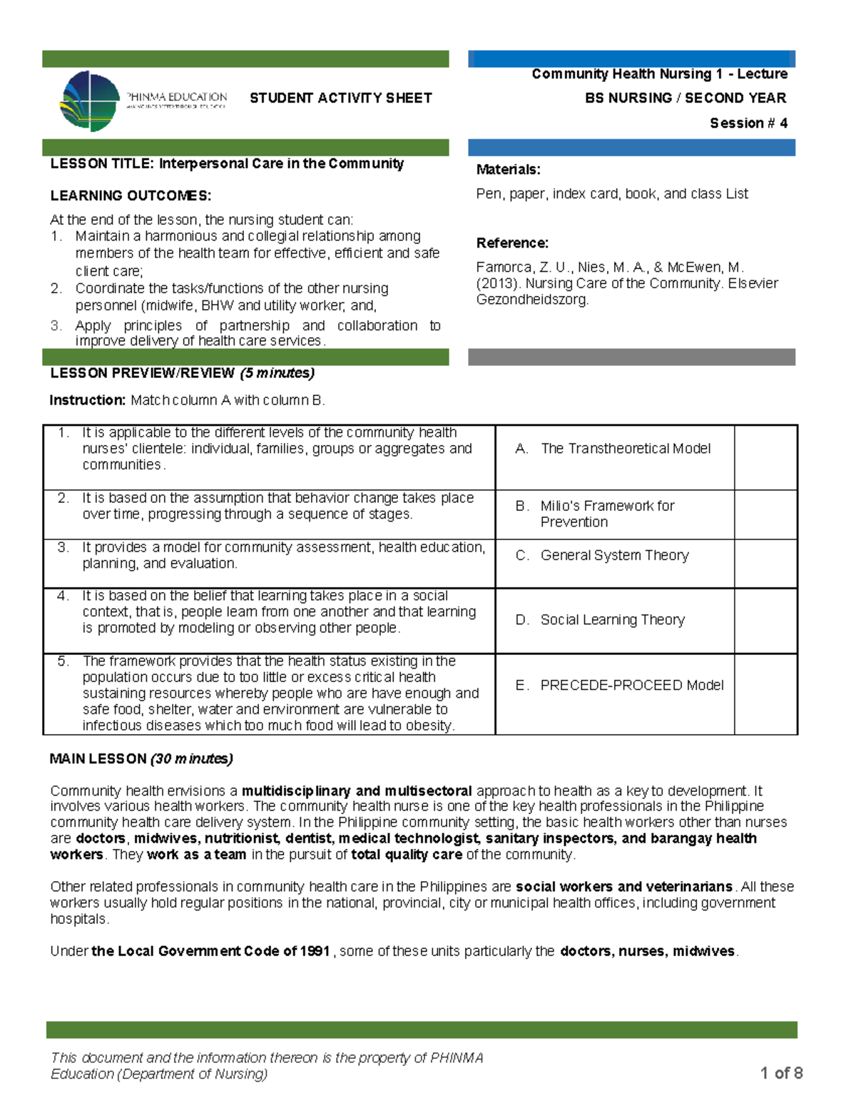 CHN1 Lec Session #4 SAS - Student Activity Sheets - This document and ...