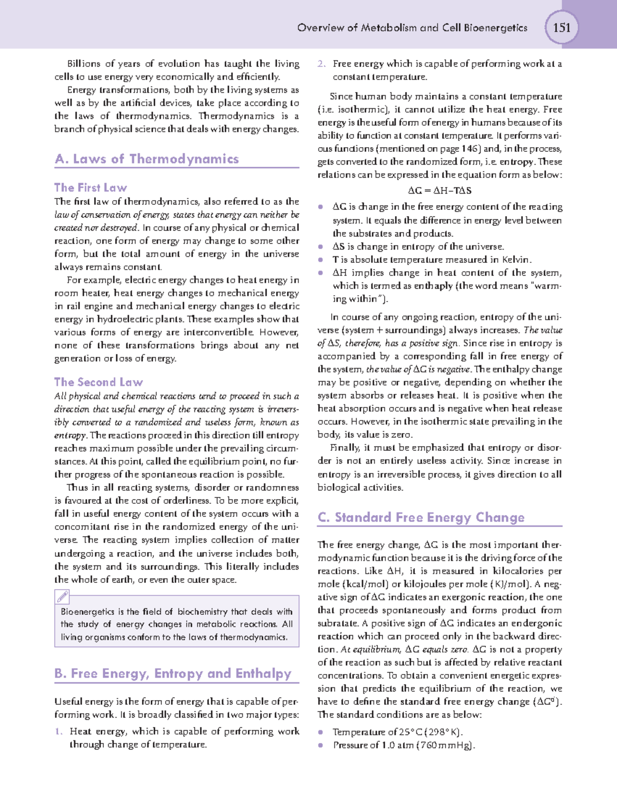 Biochemistry 1-58 - N/A - Overview of Metabolism and Cell Bioenergetics ...